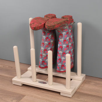 wooden boot and shoe rack in cream by garden selections ...