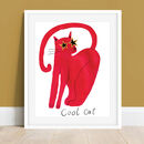 'cool Cat' Pink Cat Illustration Art Print By Keren Parmley ...