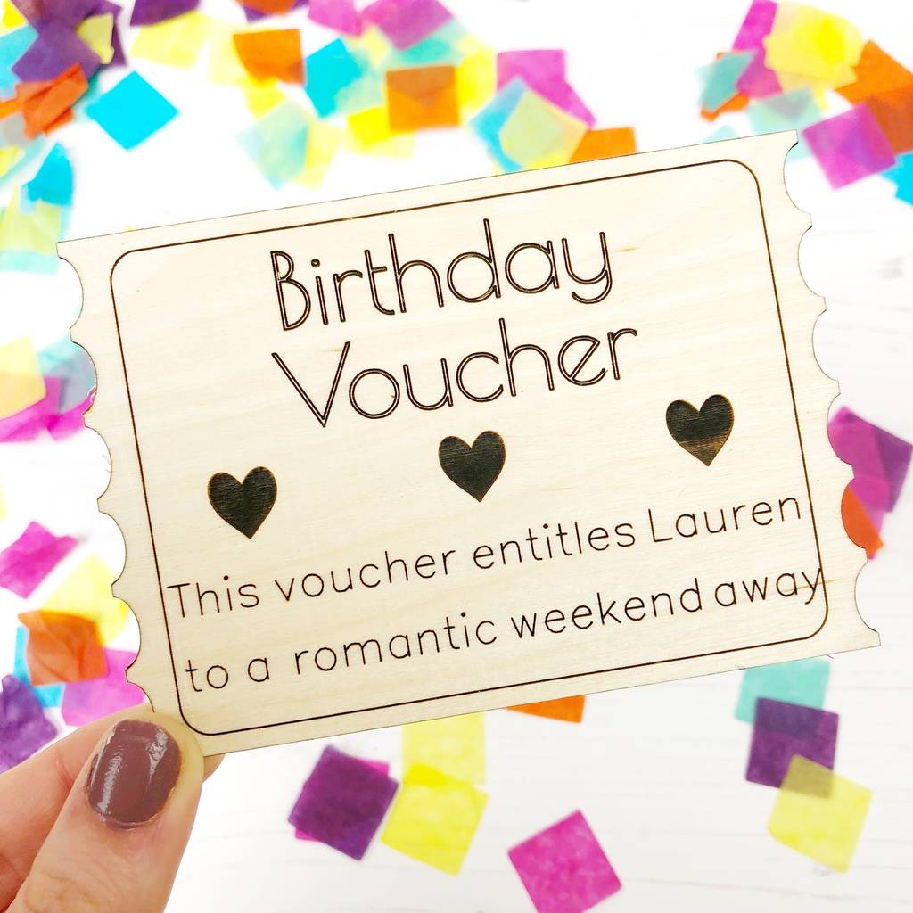  birthday Voucher Wooden Card By Jayne Tapp Design 