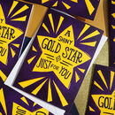 Gold Star Thank You Congratulations Card By Woah There Pickle ...