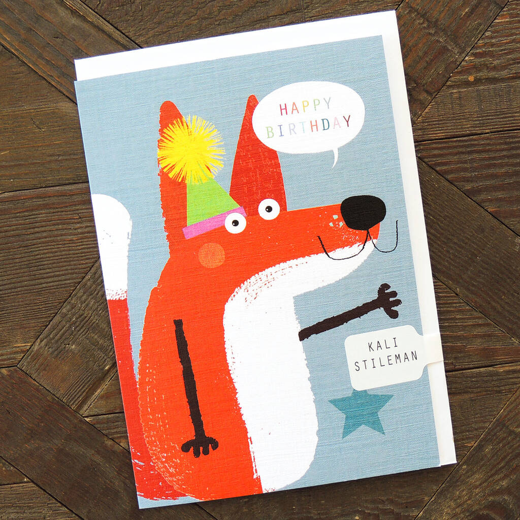Happy Birthday Fox Card By Kali Stileman Publishing