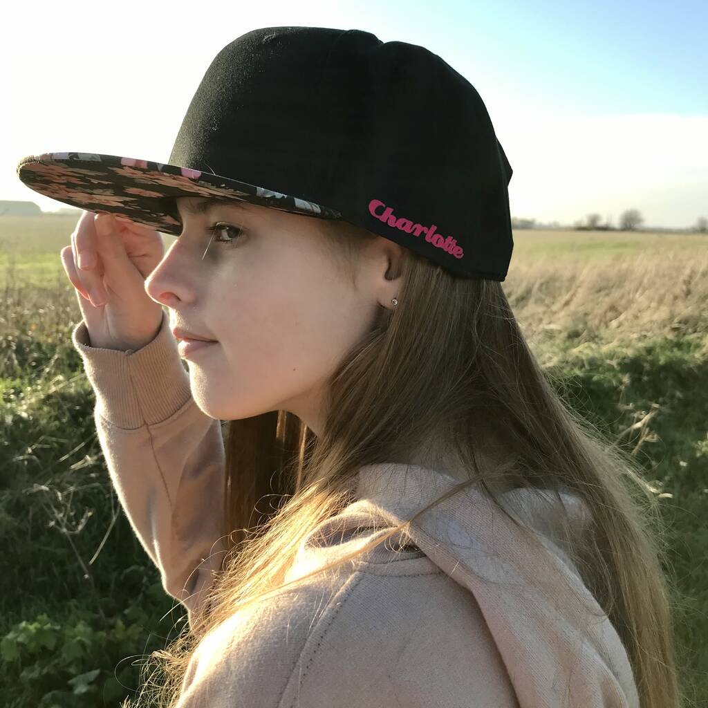 Personalised Girls/Womens Baseball Cap By Rosie Willett Designs