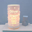 Personalised Dream Big Little One Star Night Light By Kirsty Shaw ...