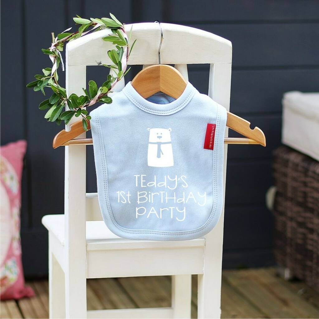 First Birthday Personalised Bib By Jack Spratt | notonthehighstreet.com