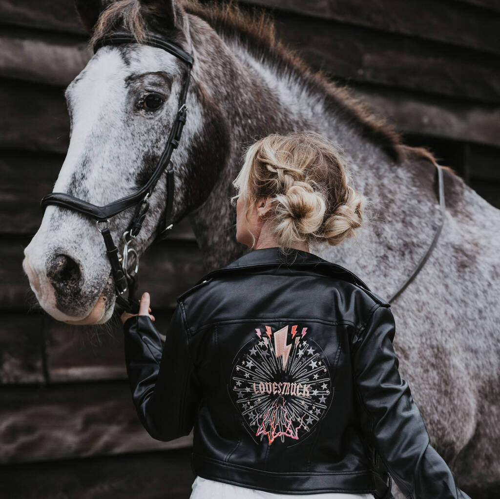 Custom Wedding Leather Jacket Lovestruck By Niamh Designs ...