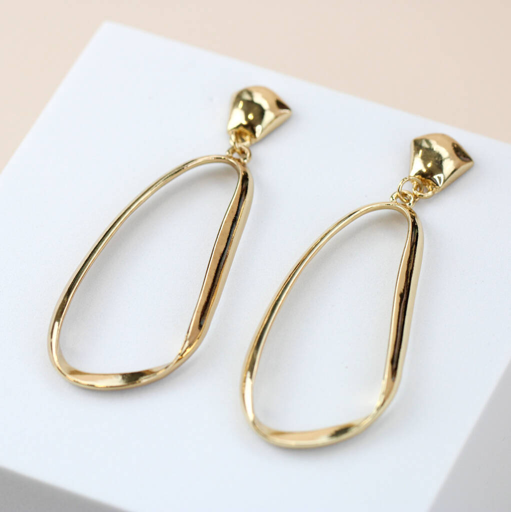 Large 14k Gold Plated Hoop Earrings By GY Studios