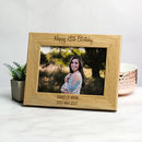 personalised 18th birthday solid oak photo frame by mirrorin ...