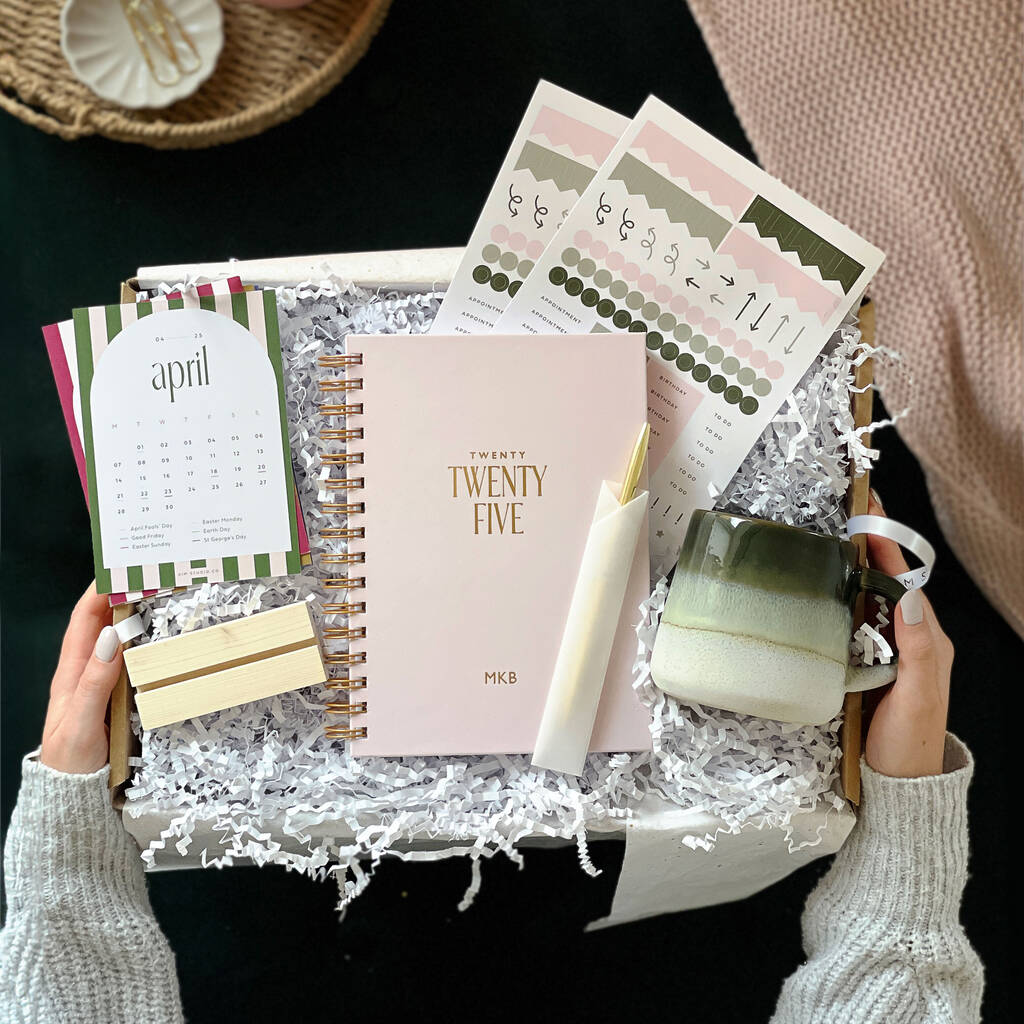 2025 Personalised Diary, Calendar And Desk Accessories Gift Set By AIM ...