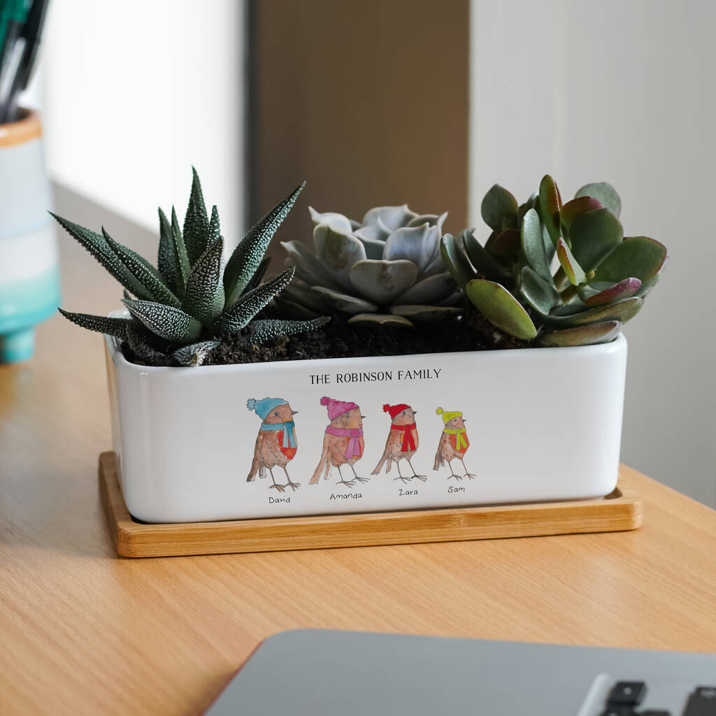 Personalised Robin Family Planter By This Is Nessie ...