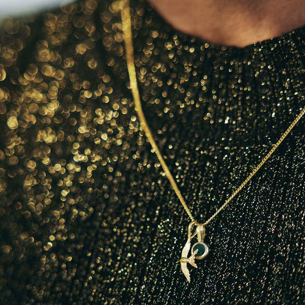 Swallow In Flight Gold Plated Necklace By Charlotte's Web Jewellery ...