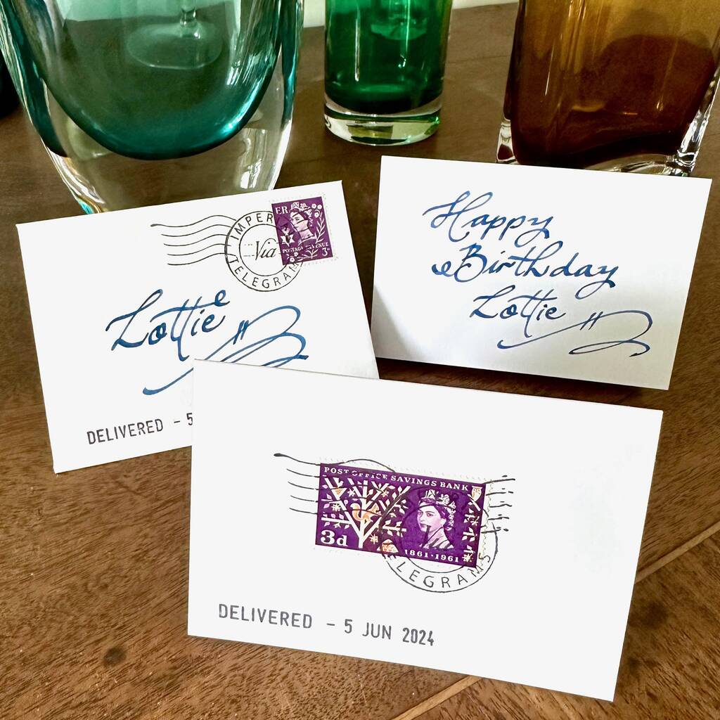 Bespoke Handwritten Birthday Card By Imperial Telegrams