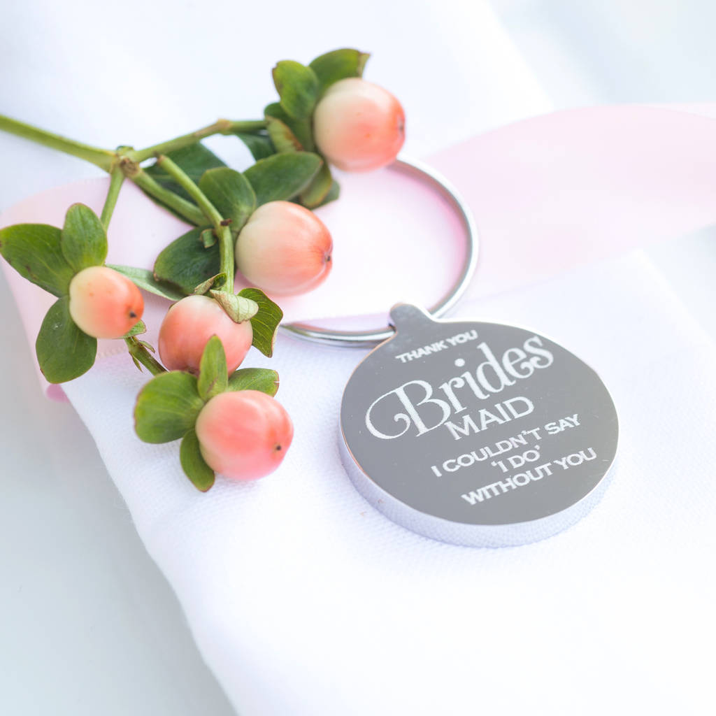 bridesmaid wedding keyring by oh so cherished | notonthehighstreet.com