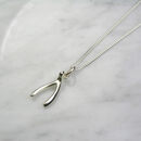 Wishbone Necklace By Black Pearl | notonthehighstreet.com