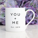 You + Me China Mugs By Slice Of Pie Designs | notonthehighstreet.com