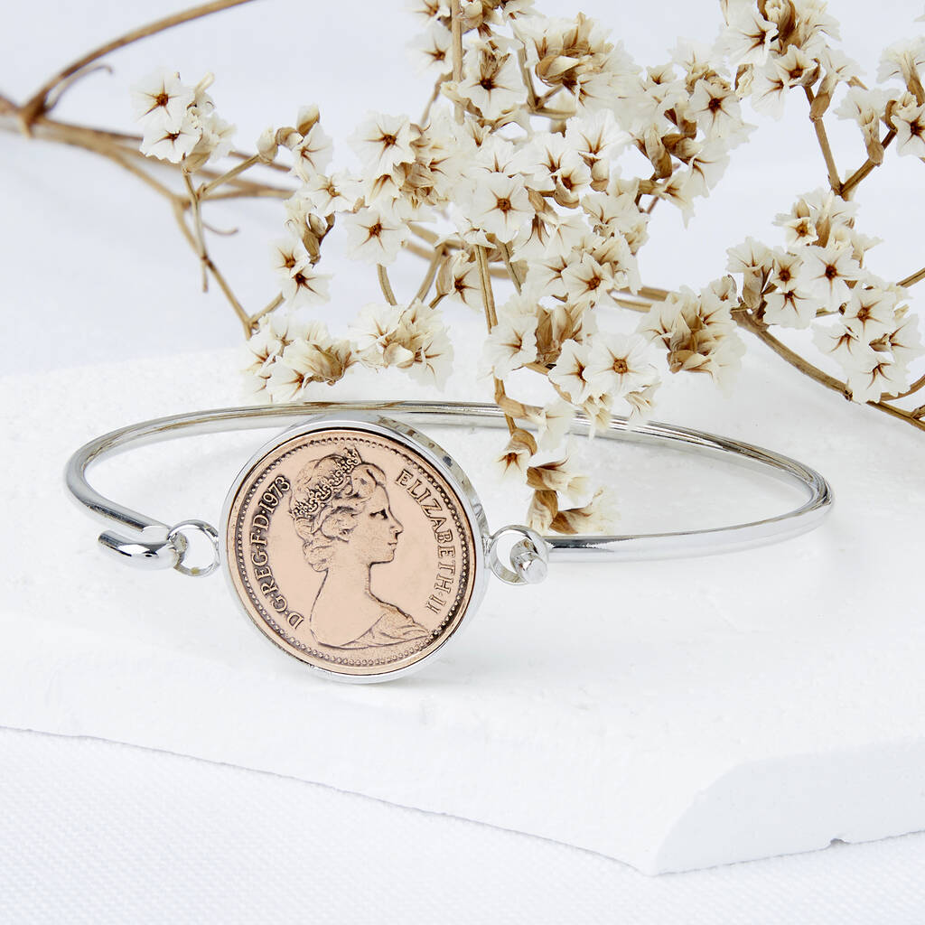 Lucky Penny Coin Bangle Bracelet 1971 To 2005 By Ellie Ellie ...
