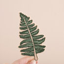 Fern Embroidered Patch By Little Paisley Designs | notonthehighstreet.com