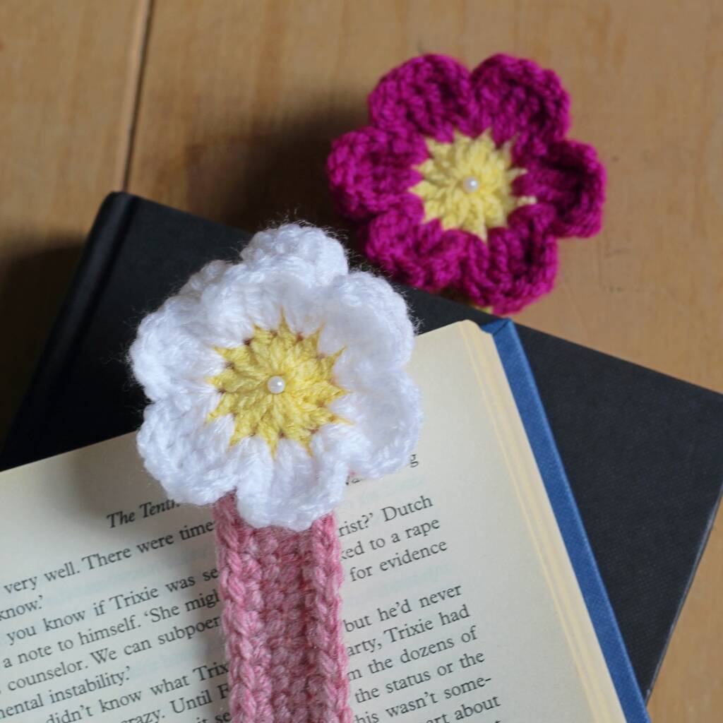 Crocheted Flower Bookmark Letterbox Gift By Lovingly Handmade Crochet ...