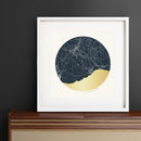 Personalised Metallic Location Map Print By Catford Creative ...