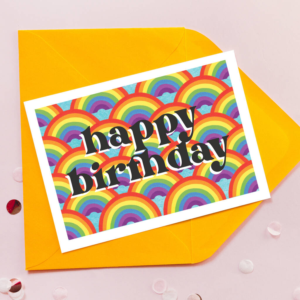 Personalised Rainbow Birthday Card By So Close | notonthehighstreet.com