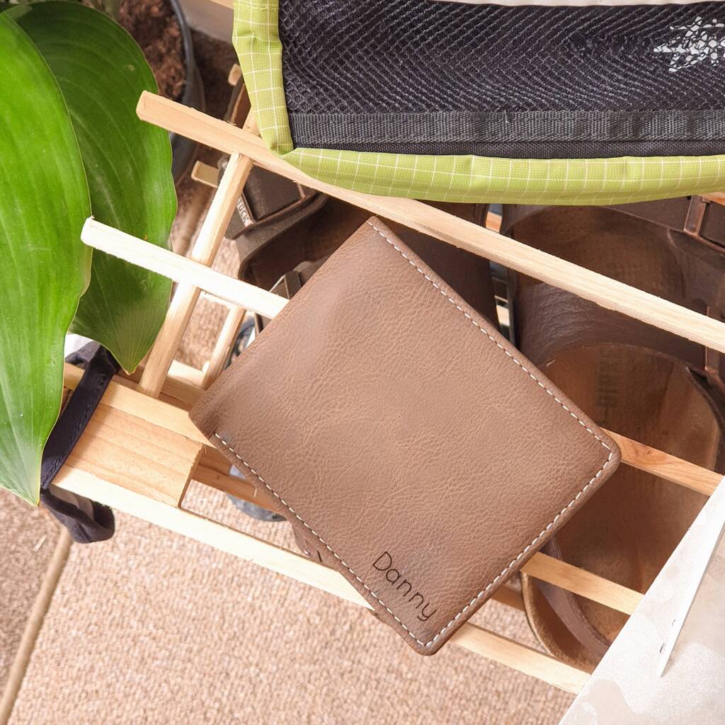 Personalised Dark Brown Leather Wallet By Hot Dot Laser ...