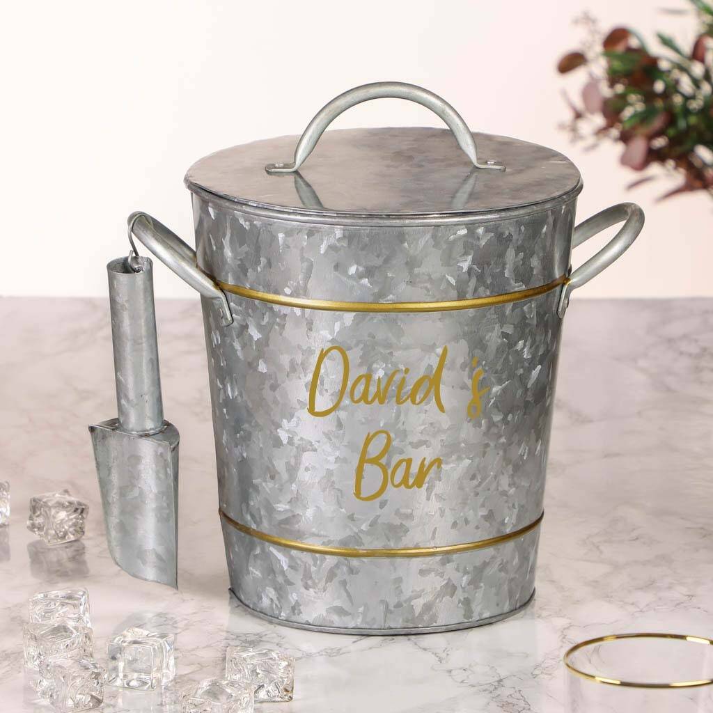 Luxury Personalised Silver Ice Bucket By Dibor | notonthehighstreet.com