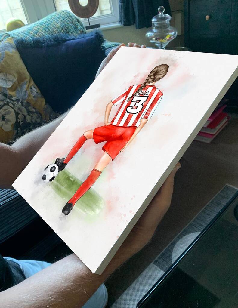 Football Personalised Print Customisable By Pixelstopaper