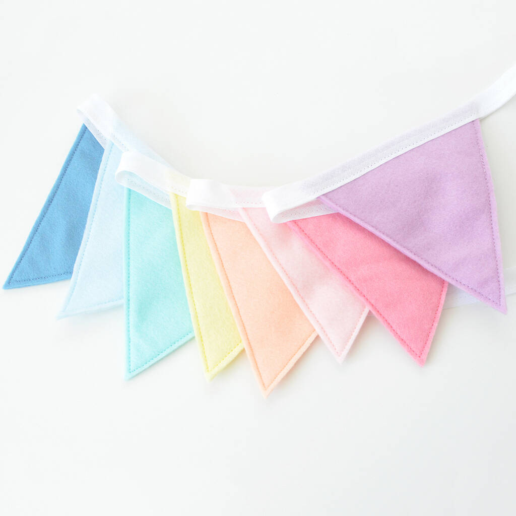 Pastel Rainbow Bunting By Styled to Sparkle | notonthehighstreet.com