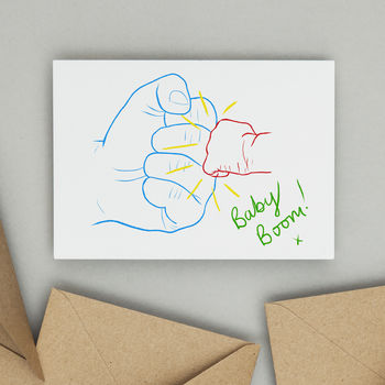 'baby Boom' Funny First Father's Day Or New Baby Card By So Close ...