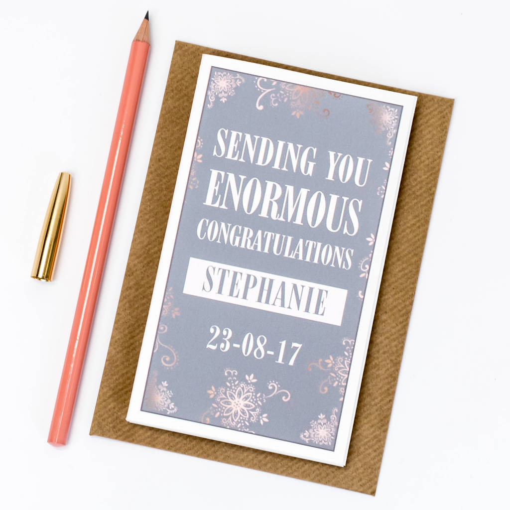 Congratulations Foil Fold Out Card By Coulson Macleod ...