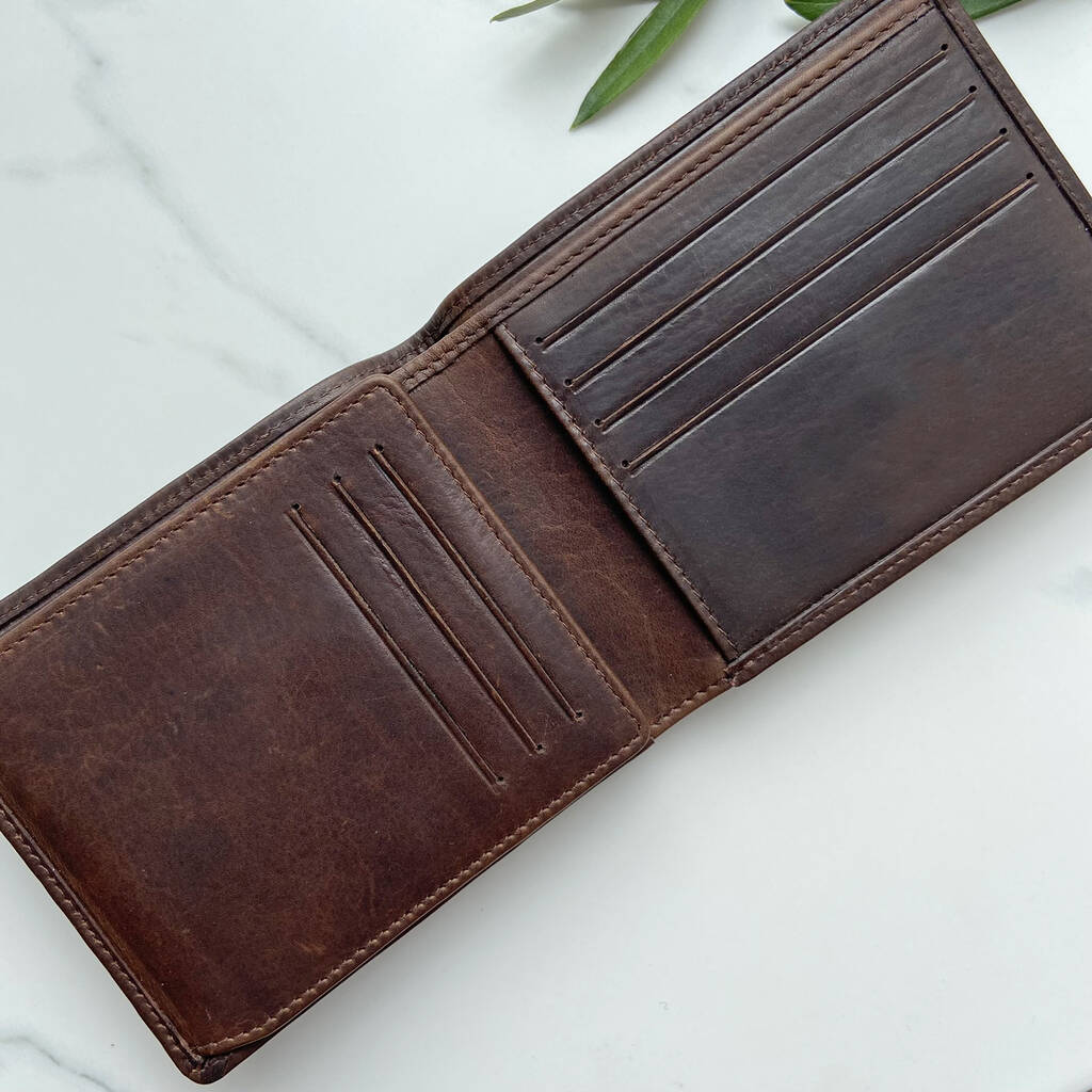 Men's Leather Bifold Wallet By Holly Rose | notonthehighstreet.com