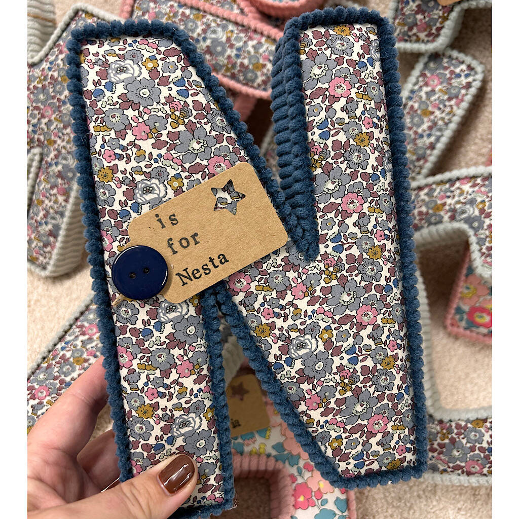 Liberty London Fabric Letters By Buttons & Bells | notonthehighstreet.com