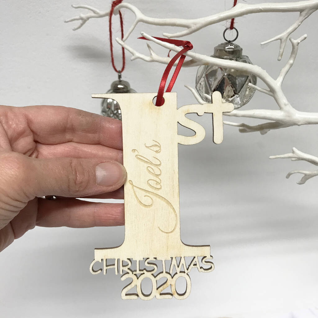 Personalised 1st Christmas 2021 Decoration By Hickory Dickory Designs ...