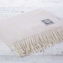 Lime White Luxury Merino Throw By Tolly Mc Rae | notonthehighstreet.com