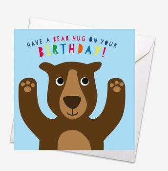 Bear Hug Birthday Card By Toby Tiger | notonthehighstreet.com