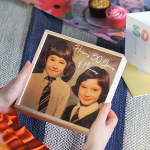 Personalised Photo 50th Birthday Keepsake Box By Clouds and Currents