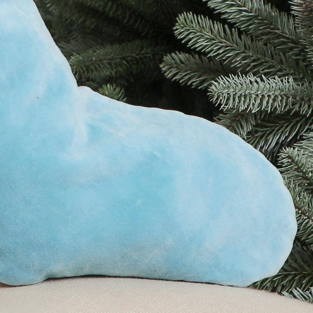 Personalised Frosted Blue Cotton Velvet Stocking By Dibor ...