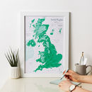 Map Of Uk Art Print By Maps International | notonthehighstreet.com