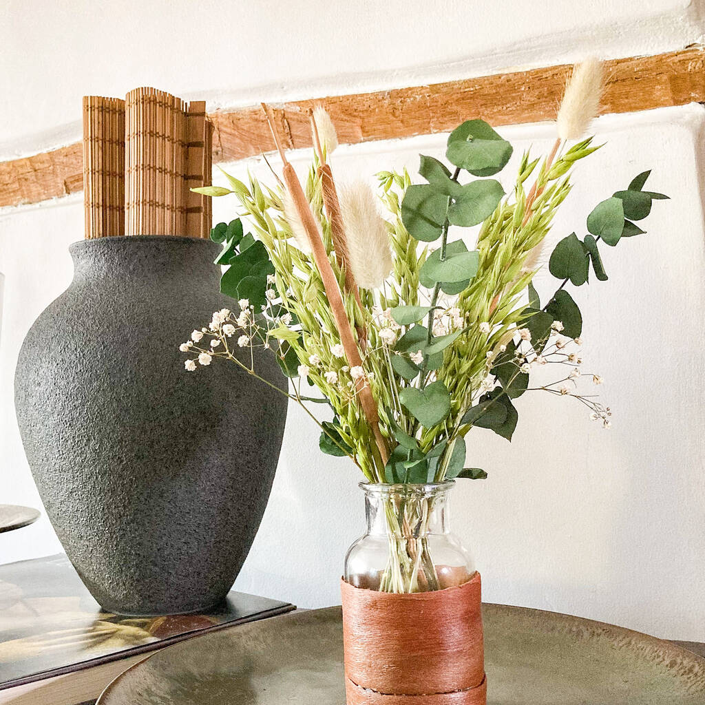 Green Dried Flower Posy Bunny Tails Oats Lareco By Neboho