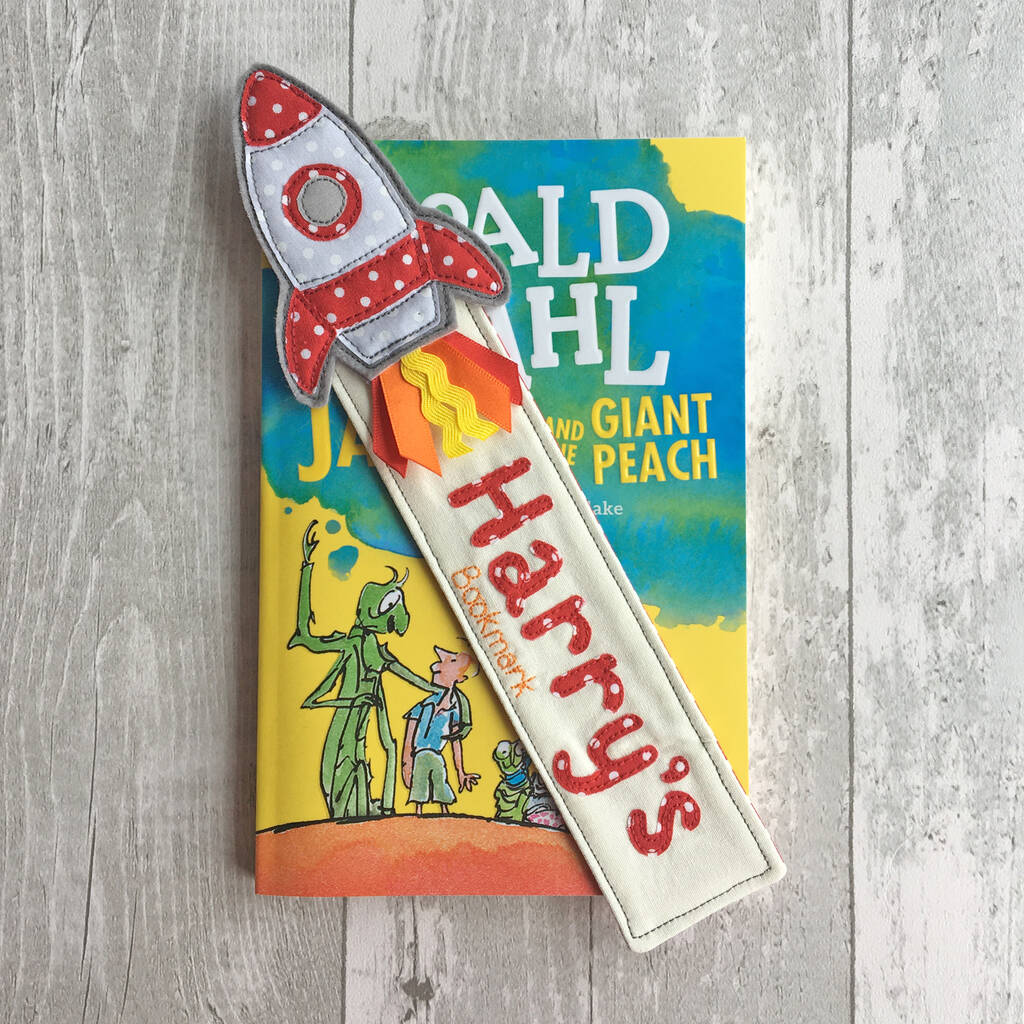 personalised children's rocket ship bookmark by cherish handmade ...
