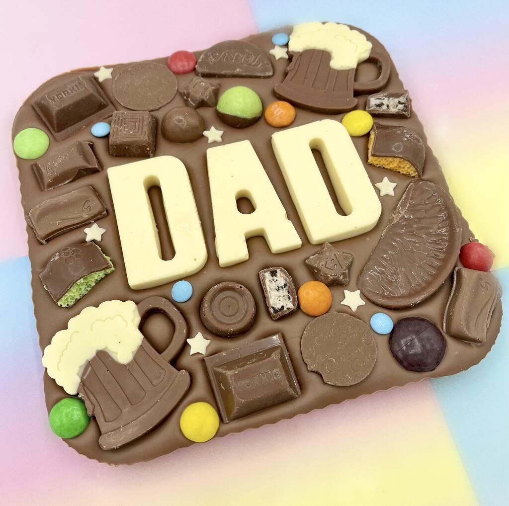 Dad Belgian Chocolate Slab By Choc Til You Drop | notonthehighstreet.com