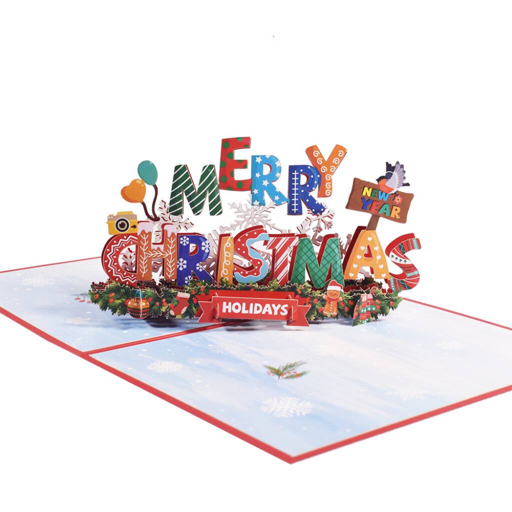 Merry Christmas Pop Up Card By GY Studios | notonthehighstreet.com