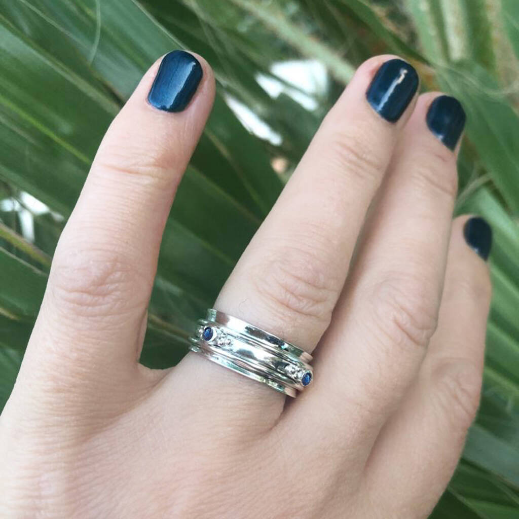 Sapphire Rajalita Wisdom Spinning Ring By Charlotte's Web Jewellery ...