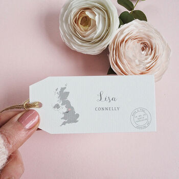 Personalised Map Guest Place Name Tags By Ditsy Chic ...