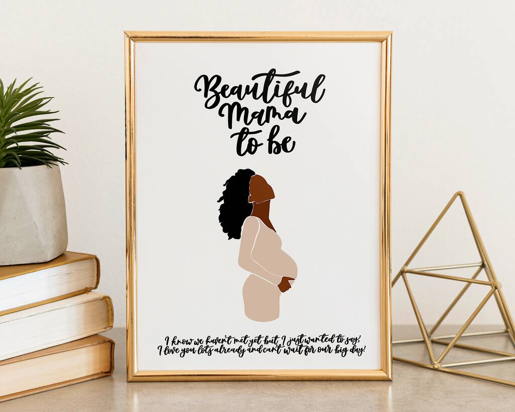 Custom Mama To Be Portrait Print By Izzy & Pop