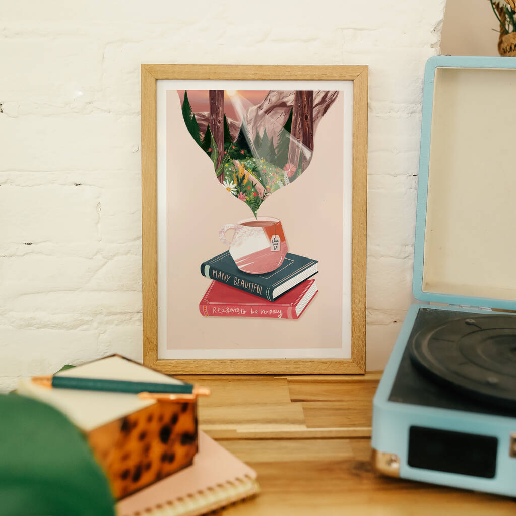 Books Art Print By Simply,Katy | notonthehighstreet.com