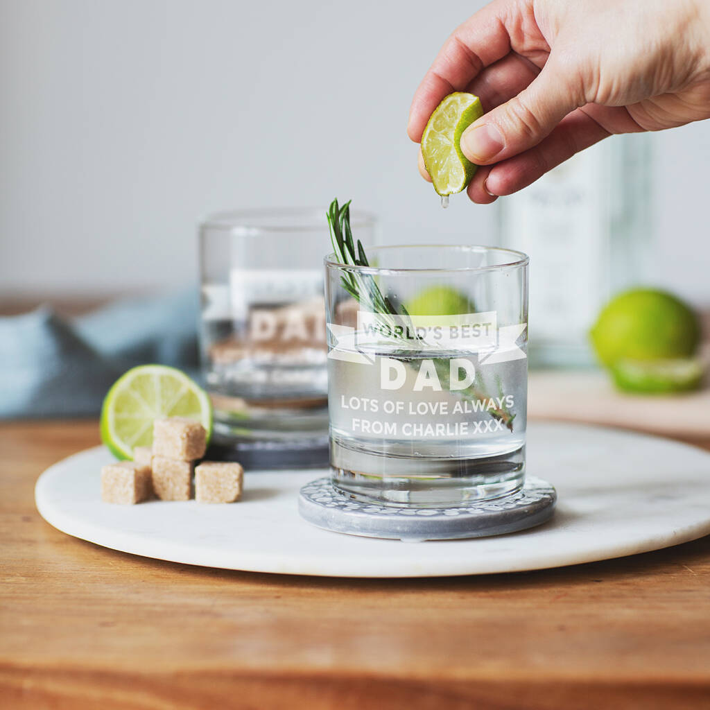 Personalised 'best Dad' Glass By Becky Broome | notonthehighstreet.com