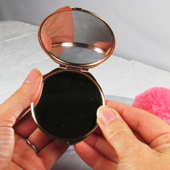 Personalised Rose Gold Compact Mirror By Perfect Personalised Gifts ...