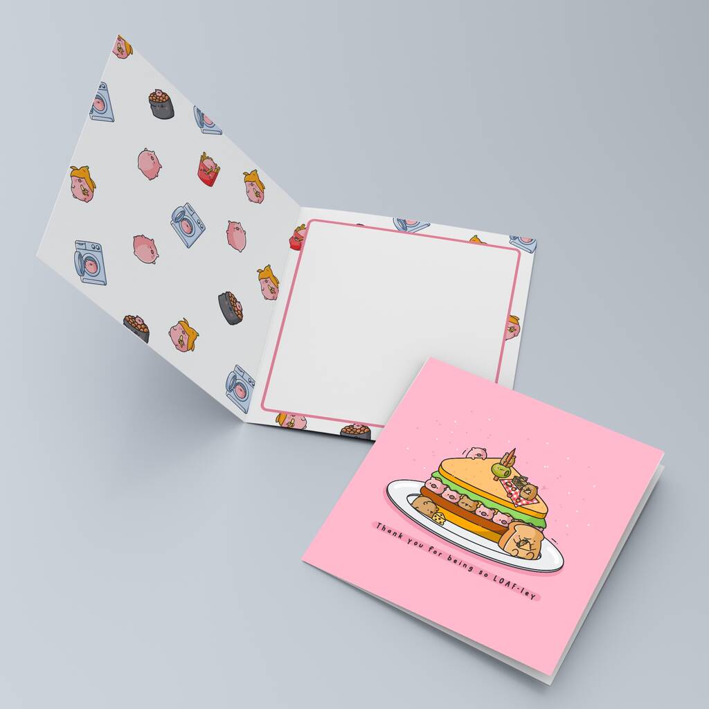 Cute Sandwich Greetings Card By Toastedink