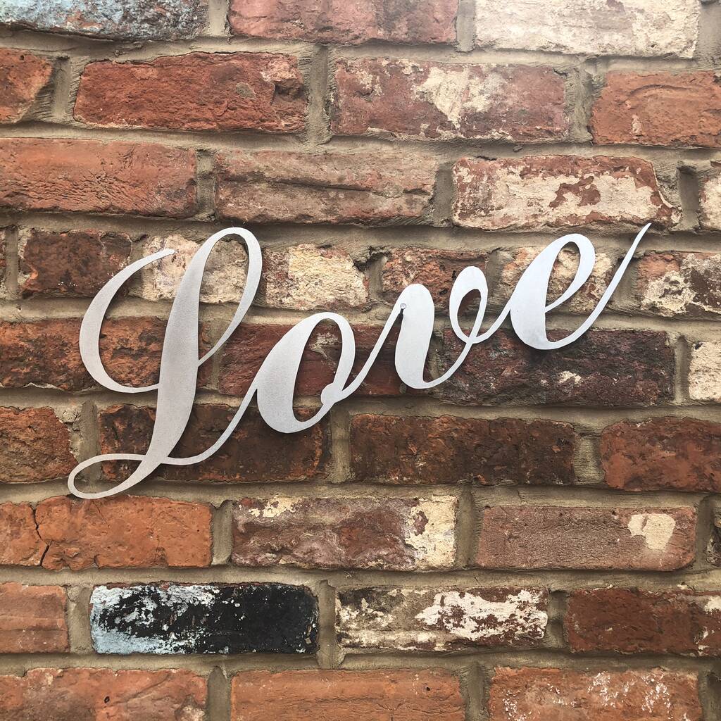 Stylish Trendy Steel Love Home Sign By The Rustic Warehouse ...