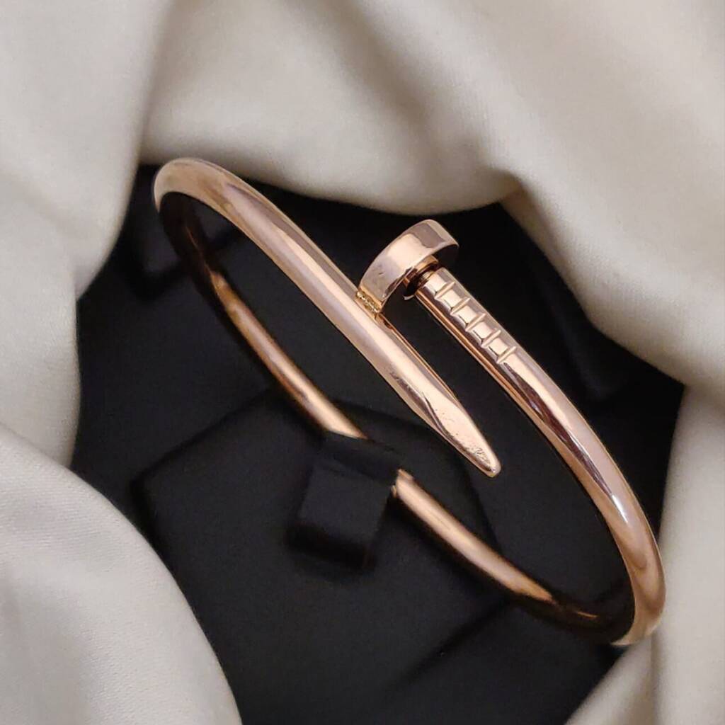 18ct Plated Gold Nail Luxury Cuff Arm Bangle Bracelet By The Colourful ...